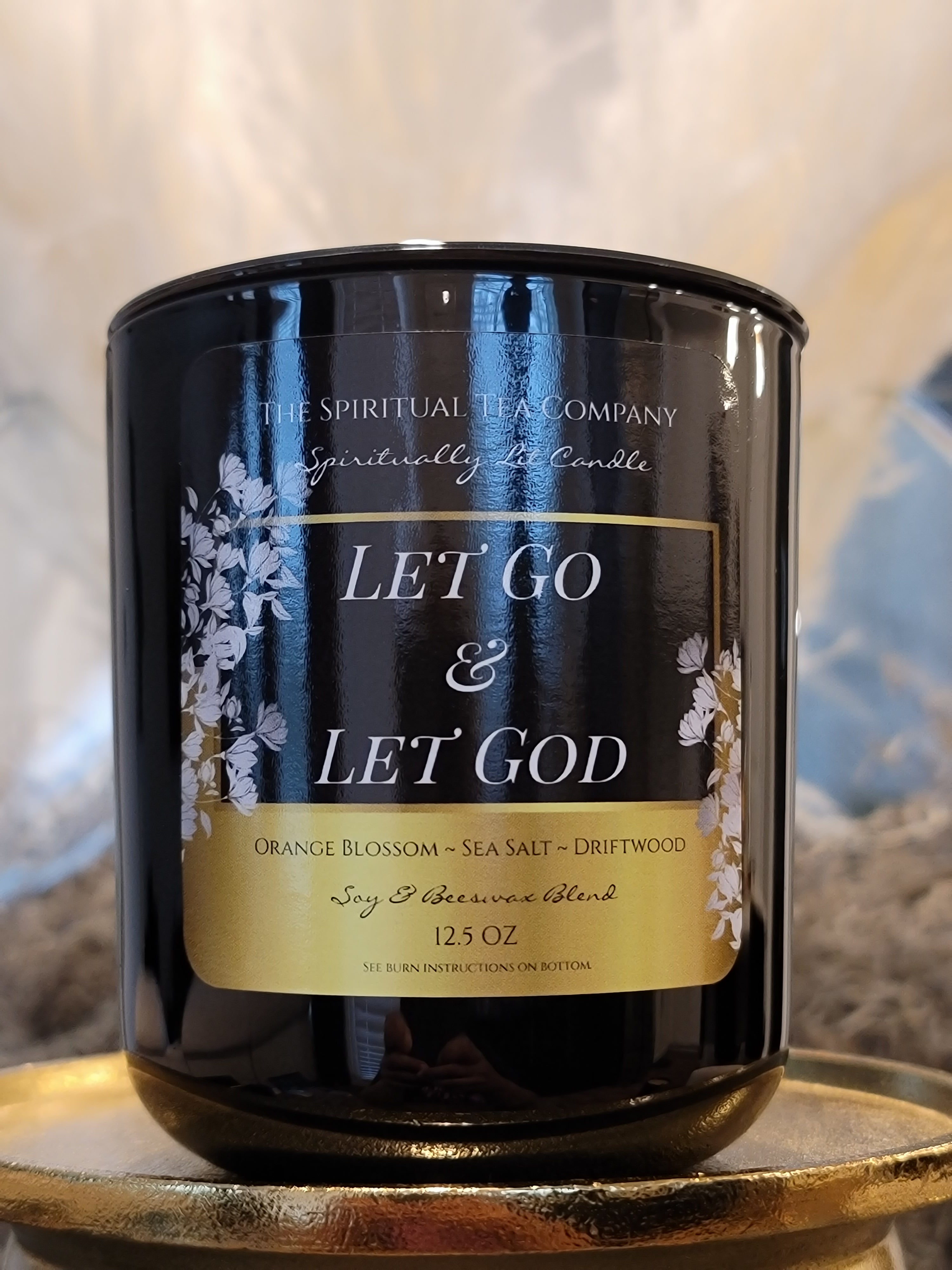 Let Go & Let God Spiritually Lit Candle – The Spiritual Tea Company